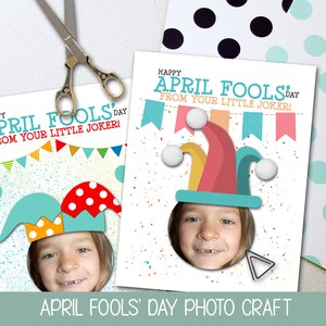 April Fools Photo Craft, DIY Toddler Art, Preschool Papercraft Activity ...