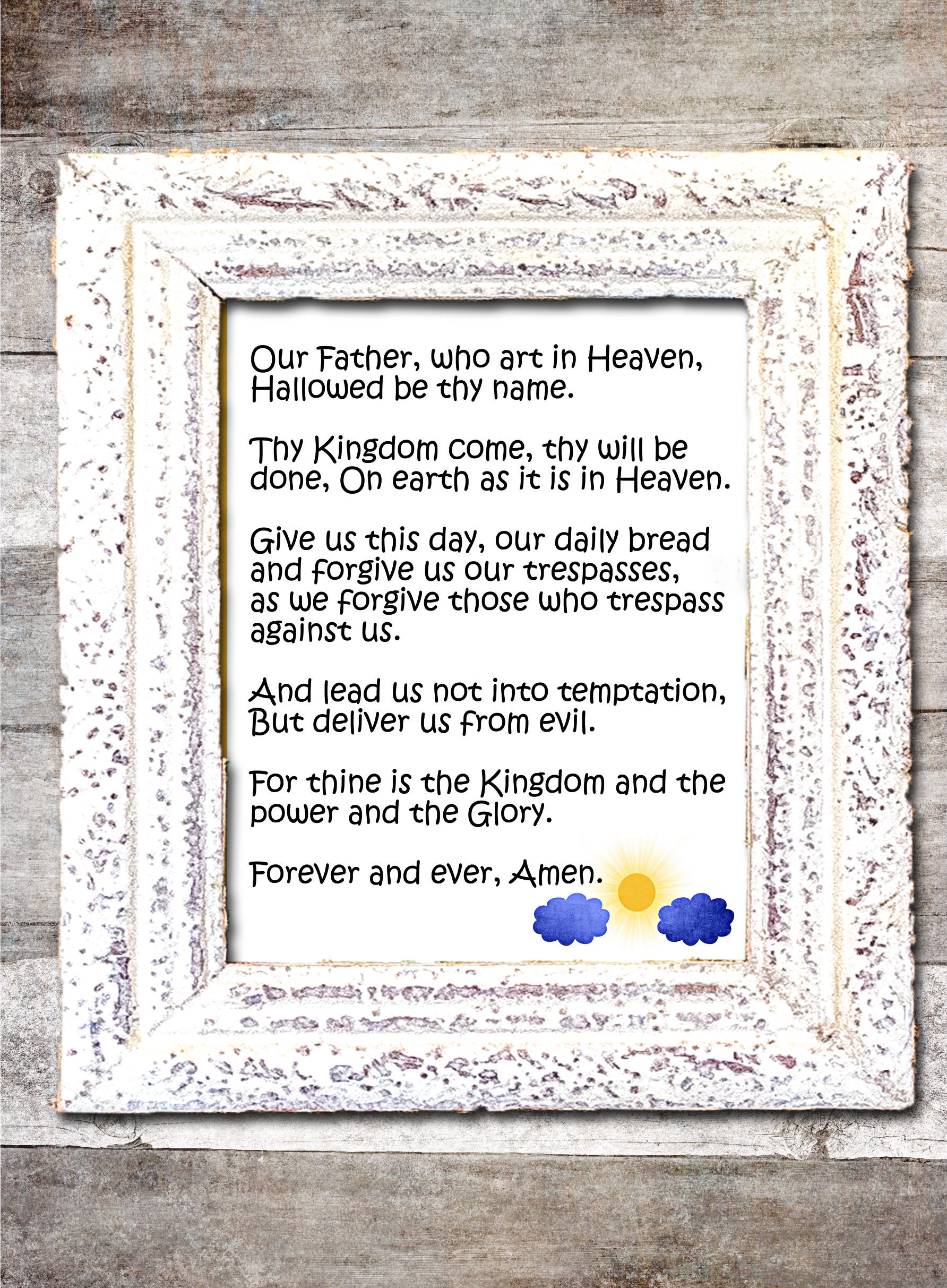 Printable Prayer Cards for Kids, Bible Verse Memory Cards, the Lord's ...