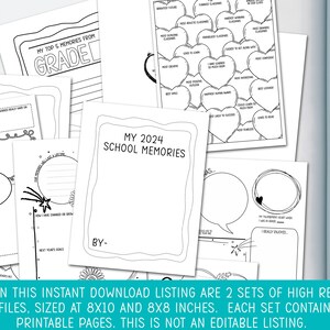 School Memory Album, End of Year Scrapbook for Students, 2024 Class ...
