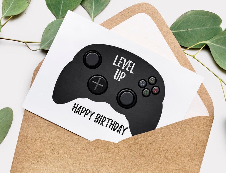 Printable Video Game Birthday Card for Gamers Instant - Etsy