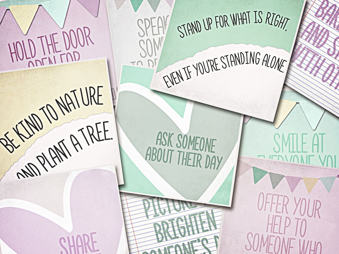 Random Acts of Kindness Cards for Kids, Positive Parenting Cards ...