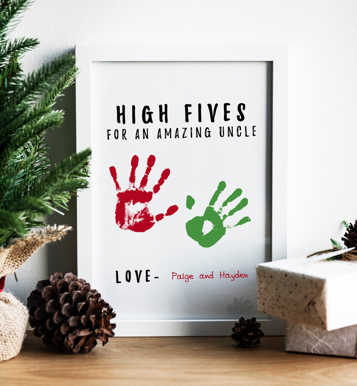 Uncle Birthday Gift From Niece Handprint Keepsake Art - Etsy Canada