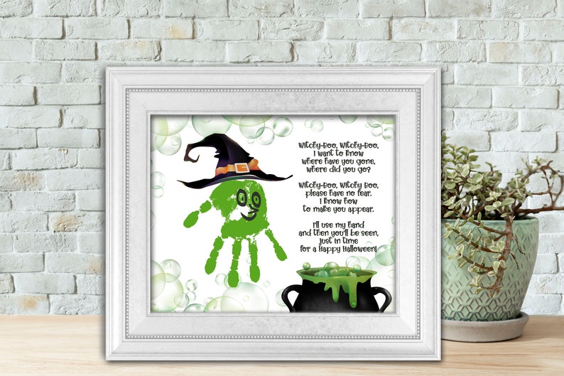 Halloween Handprint Craft DIY Witch Crafts for Kids With | Etsy