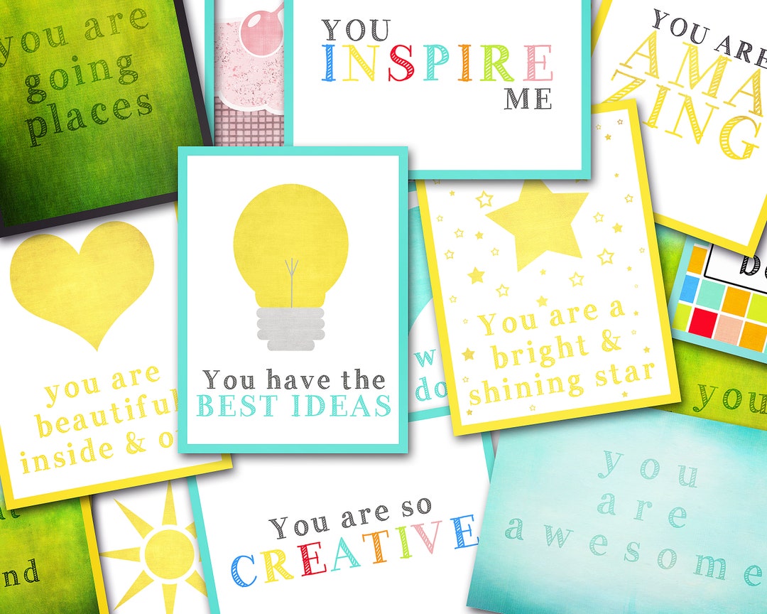 Kids Affirmation Cards, Children Kindness Cards, Printable Lunchbox ...