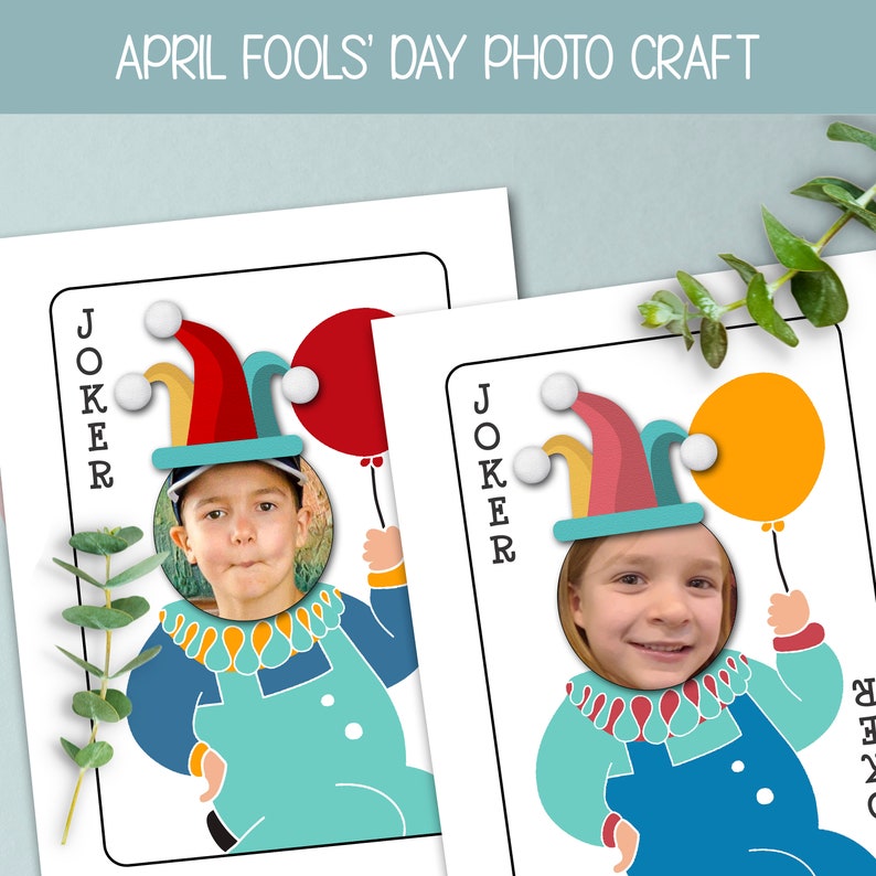 April Fools Day Prank DIY Kids Photo Craft Kit Instant - Etsy