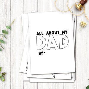 All About Dad Book, Printable Father's Day Craft Kit for Kids ...