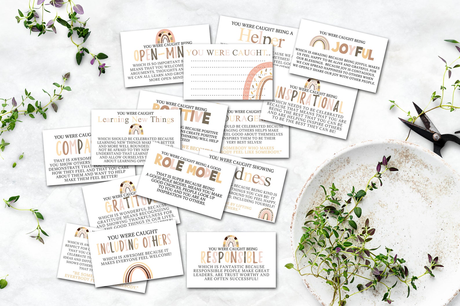 Printable Reward Cards You Were Caught Cards Good Behavior | Etsy Canada