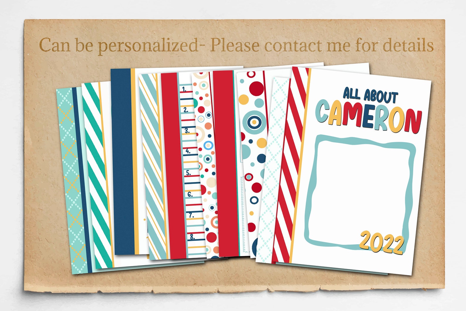 Printable All About Me Book Instant Download DIY Craft Kit - Etsy