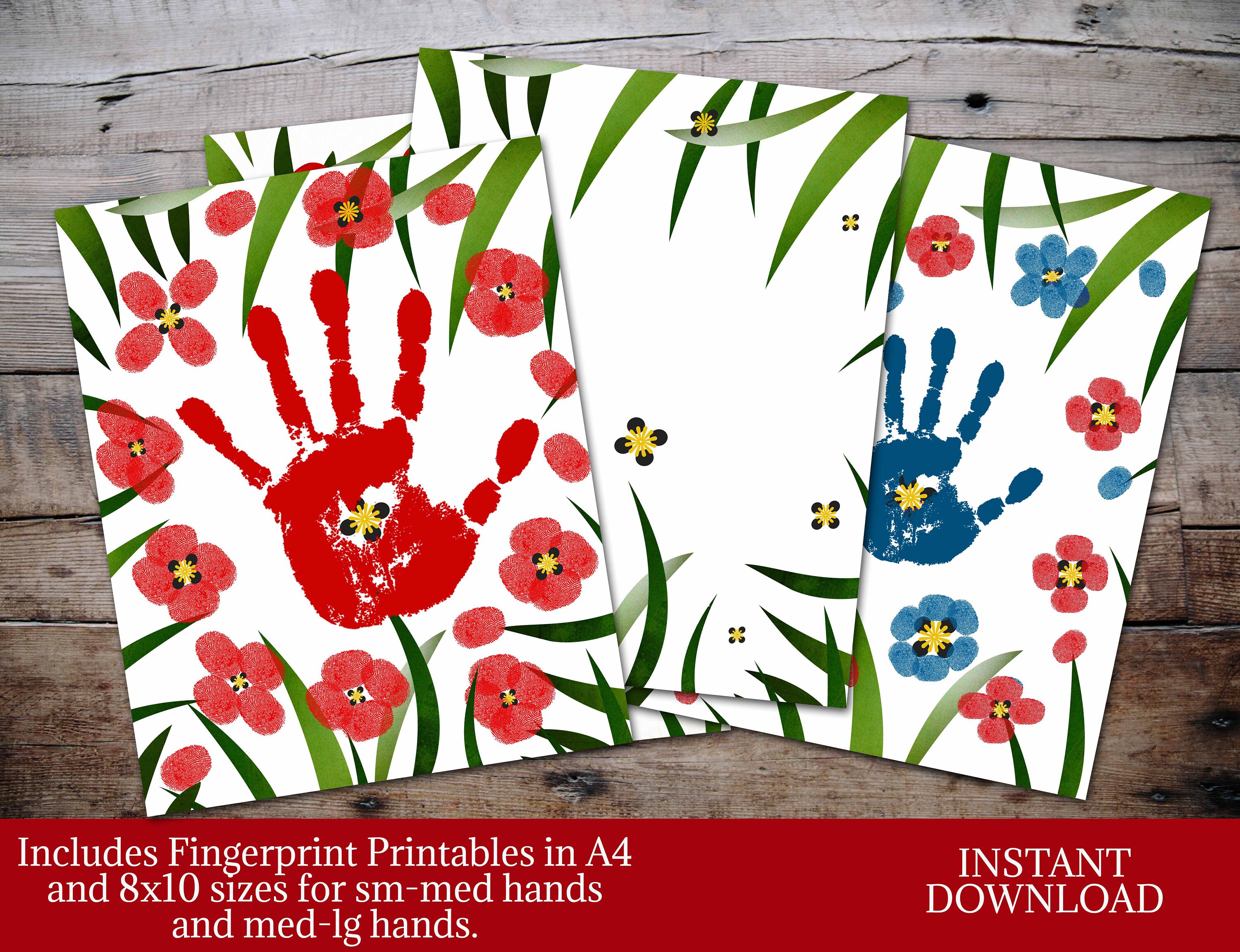 Remembrance Day Craft, Kids DIY Handprint Art, Memorial Day Activity ...