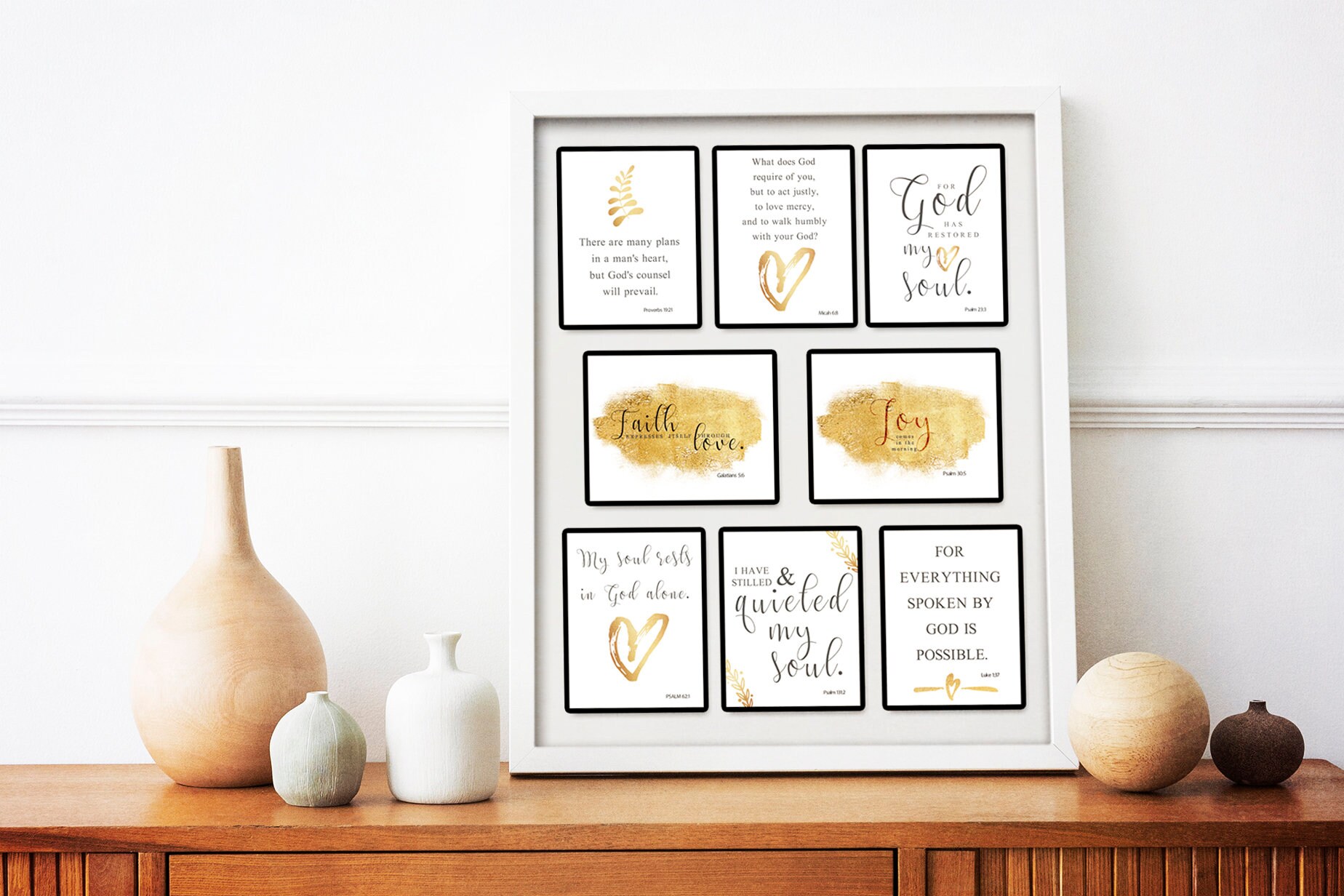 Printable Scripture Cards, Gold and Black Prayer Journal Cards for ...