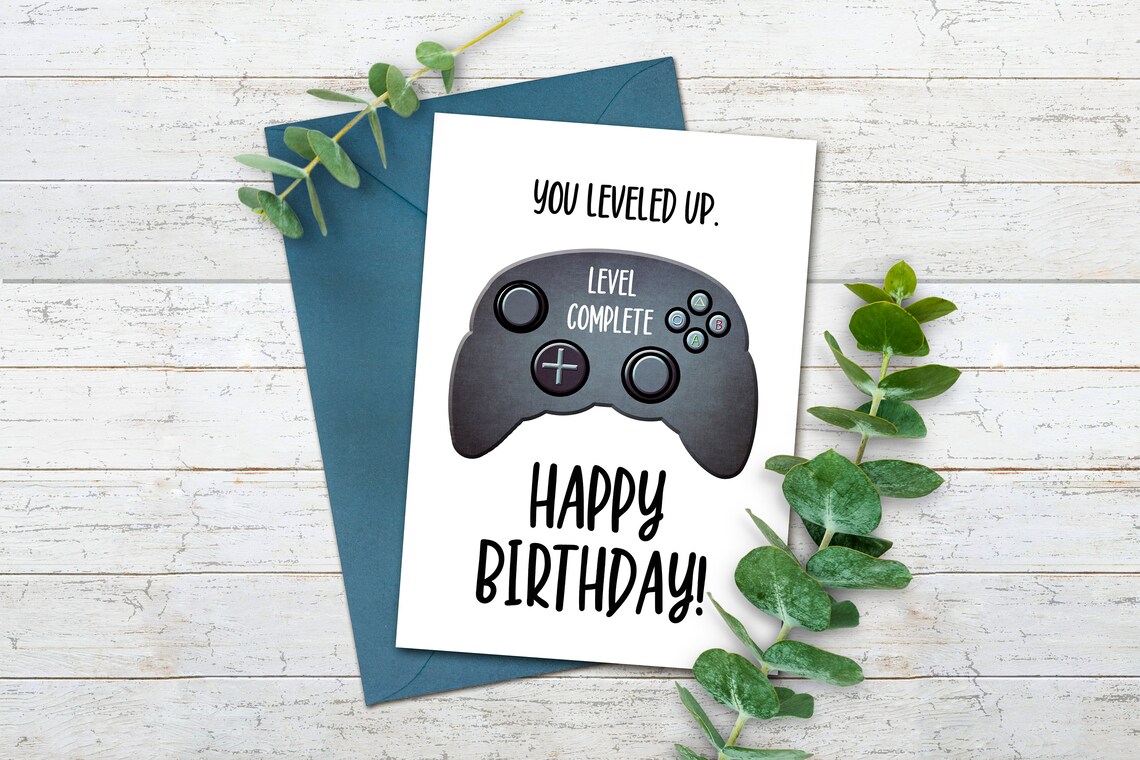 Video Game Birthday Card for Teenage Son Printable Birthday | Etsy Canada