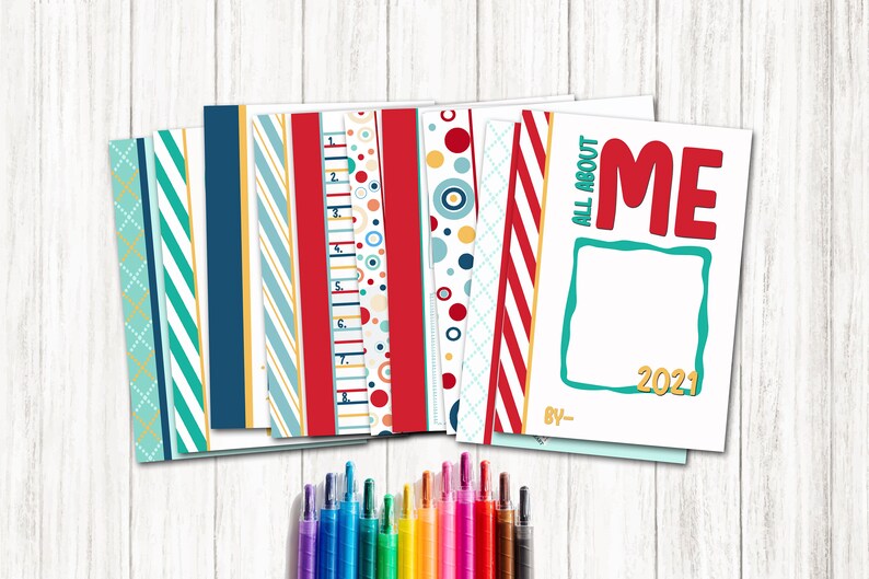 Printable All About Me Book Instant Download DIY Craft Kit | Etsy