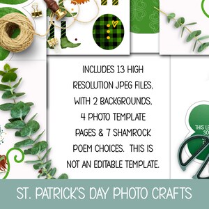 Leprechaun Photo Craft, Shamrock Poem, St. Patrick's Day Activity ...