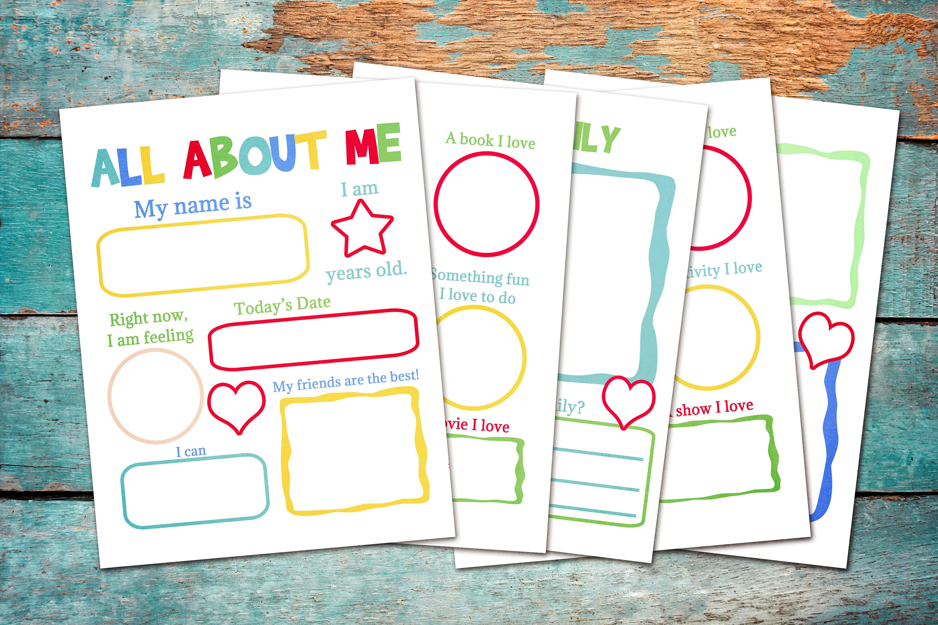 All About Me Book, Kids Time Capsule, Homeschool Printables, Instant ...