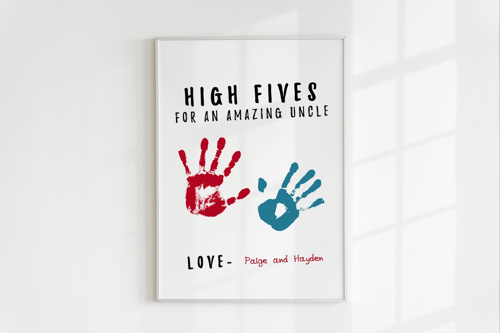 Uncle Birthday Gift From Niece Handprint Keepsake Art - Etsy Canada