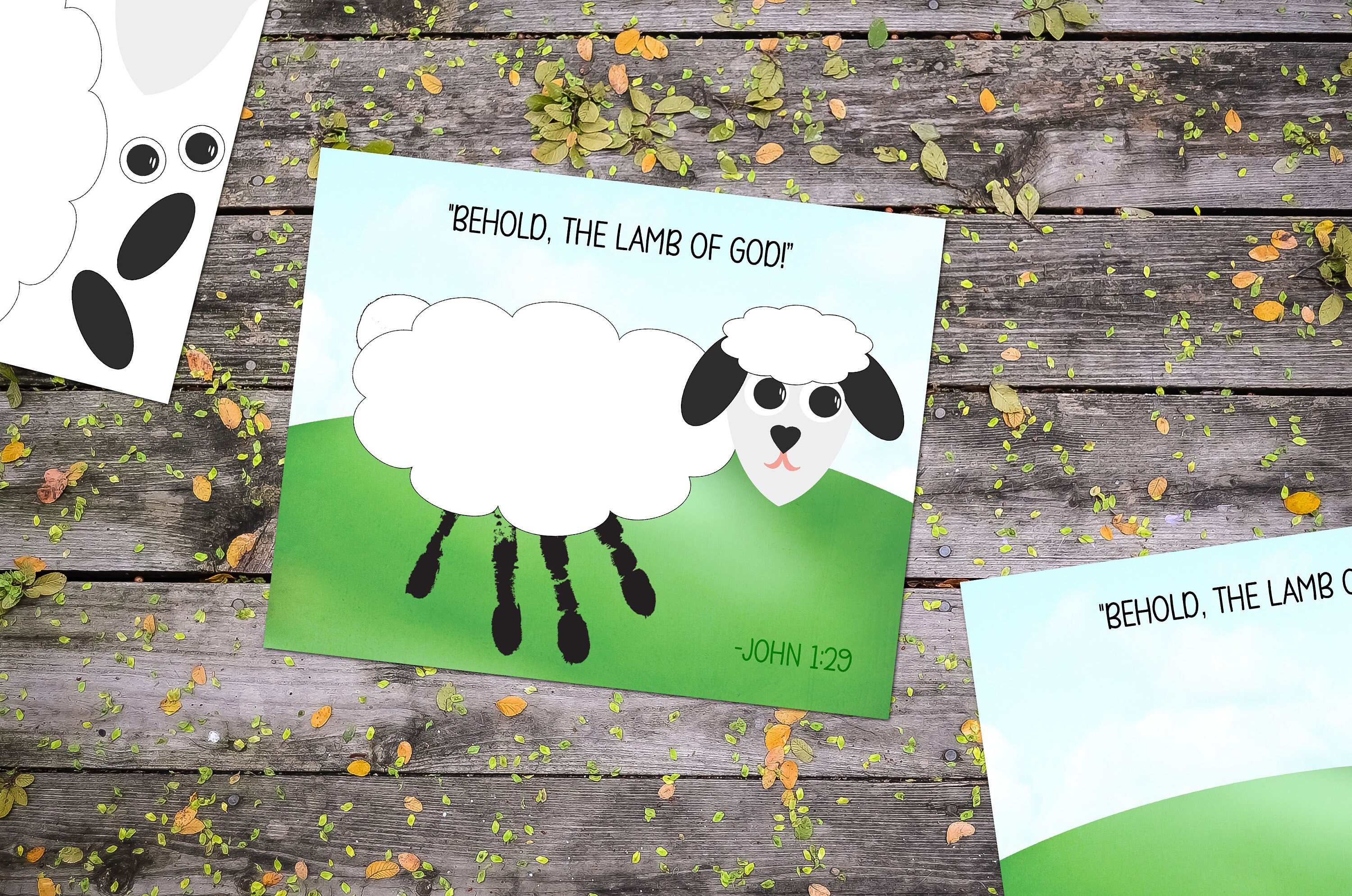 Easter Handprint Craft Printable Lamb of God Passover Card - Etsy Canada