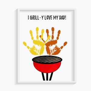 Dad Handprint Art, Printable Father's Day Card for Dad From Son ...