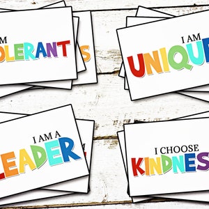 Kids Positive Affirmation Cards, Downloadable Kindness Cards, Printable ...