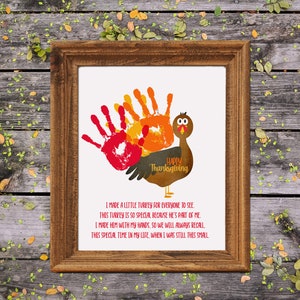 Turkey Handprint Craft, Thanksgiving Crafts for Kids, Fall Activity for ...