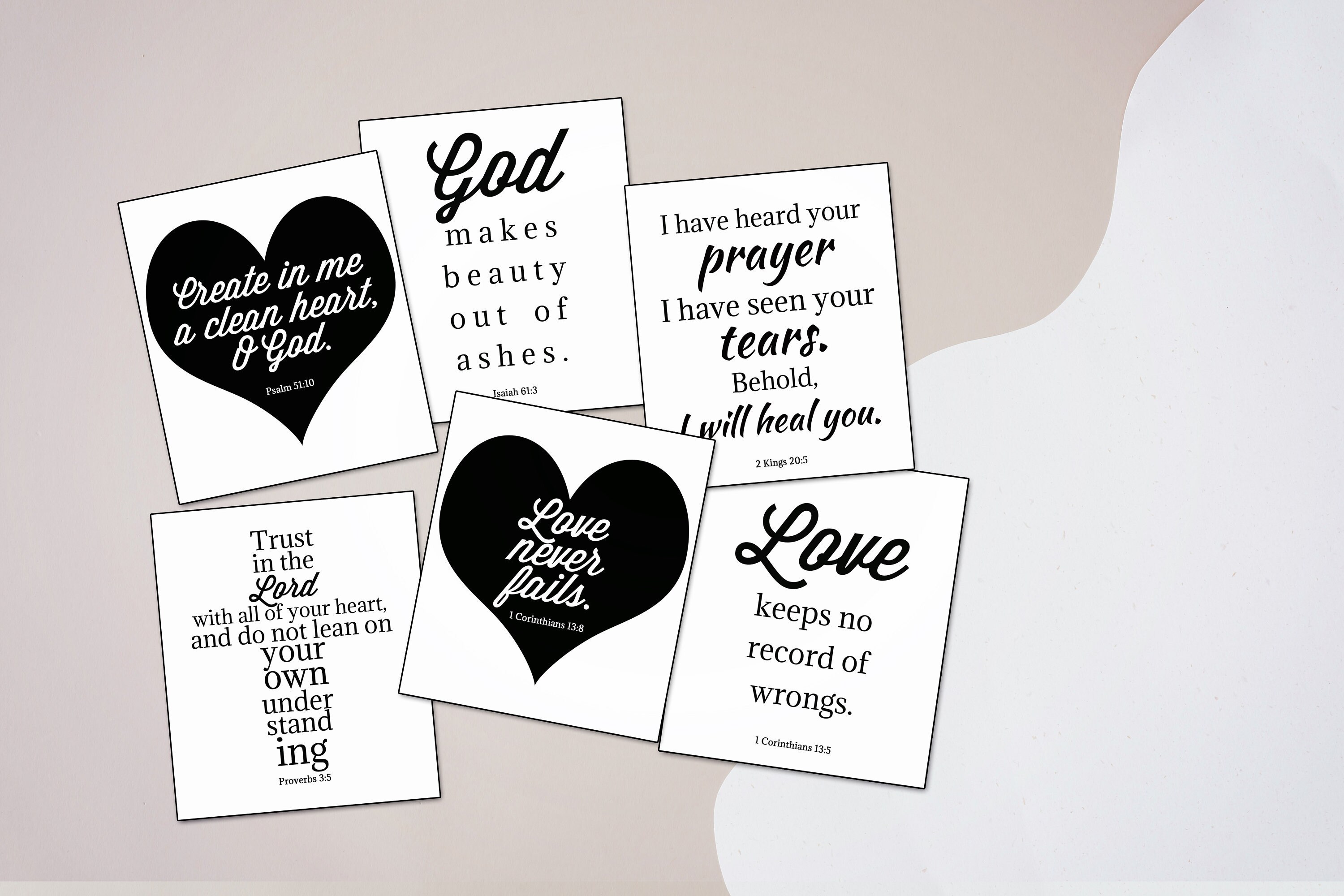 Scripture Card Printables Bible Journaling Accessories | Etsy