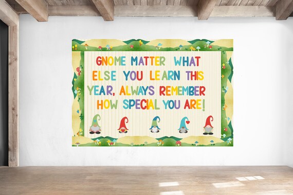 Gnome Templates Classroom Bulletin Board Set Printable 4 - Etsy
