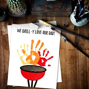 Printable Handprint Craft, Personalized Father's Day Gift for Dad From ...