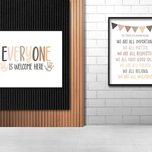 Inclusion Classroom Decor, Printable Wall Art for Teachers, Diversity ...