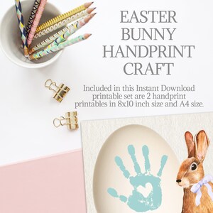 Easter Bunny DIY Craft & Poem, Kids Handprint Art, Decorate an Easter ...