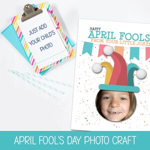 April Fools Photo Craft, DIY Toddler Art, Preschool Papercraft Activity ...