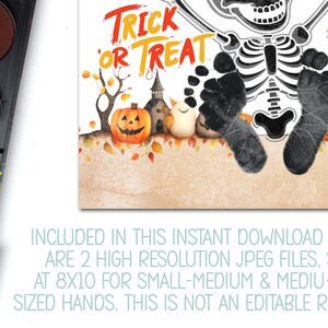 Skeleton Footprint Art: Kids Halloween Craft (digital Download) - Etsy