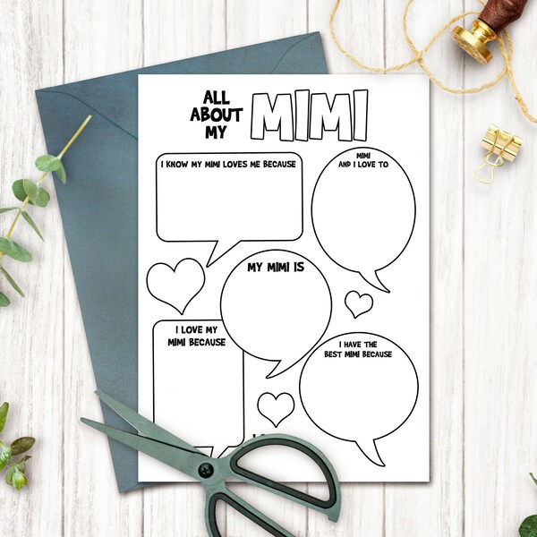 Mimi Birthday Card Printable - Etsy