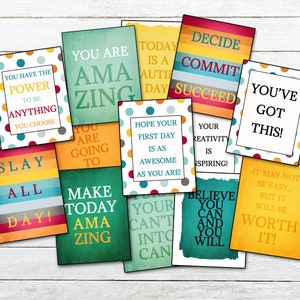 Printable Lunchbox Notes, Kids Kindness Cards, Positive Affirmation ...