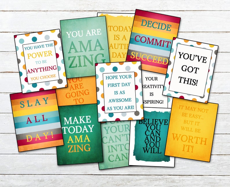 Printable Lunchbox Notes, Kids Kindness Cards, Positive Affirmation ...