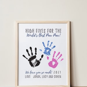Handprint Gift for Daddy From Son and Daughter, 2023 Hand Print Art ...