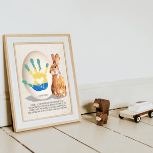 Easter Bunny DIY Craft & Poem, Kids Handprint Art, Decorate an Easter ...
