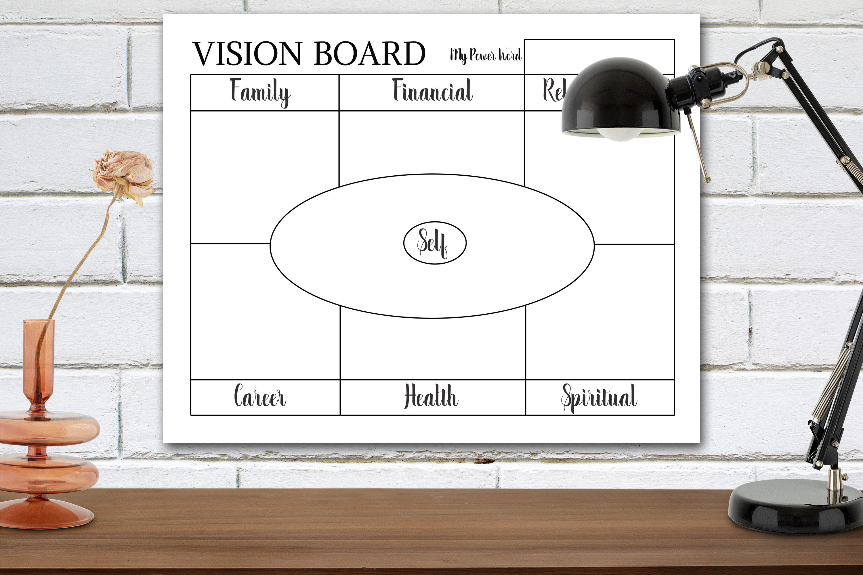 Printable Vision Board 16x20 11x14 Home Office Printables | Etsy