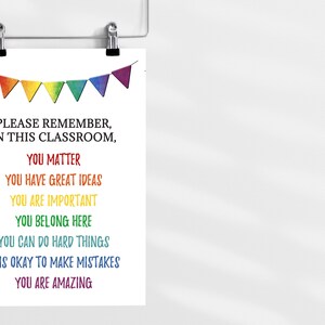Motivational Classroom Decor, Printable Sign for Teachers, Back to ...
