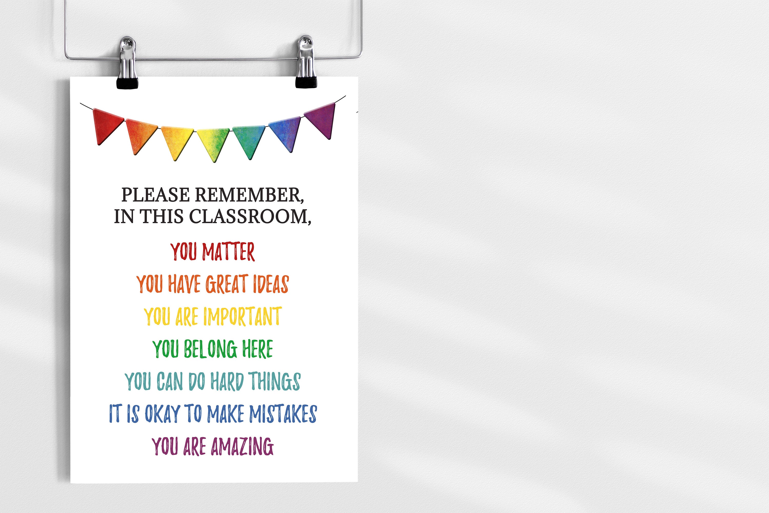 Motivational Classroom Decor Printable Sign for Teachers | Etsy