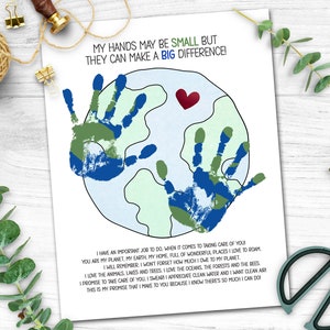 Earth Day Poem and Activity for Students, DIY Handprint Craft for Kids ...