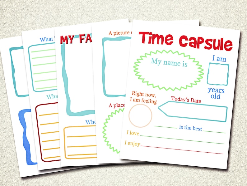 Printable Time Capsule for Kids, Homeschool Learning Resources ...