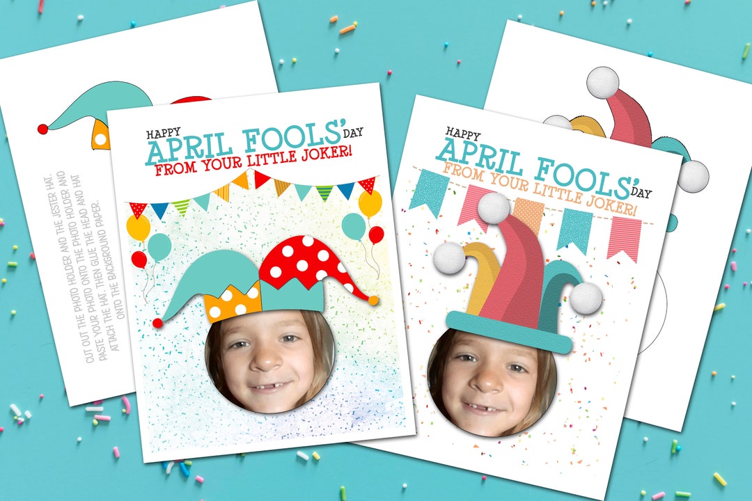 April Fools Photo Craft, DIY Toddler Art, Preschool Papercraft Activity ...