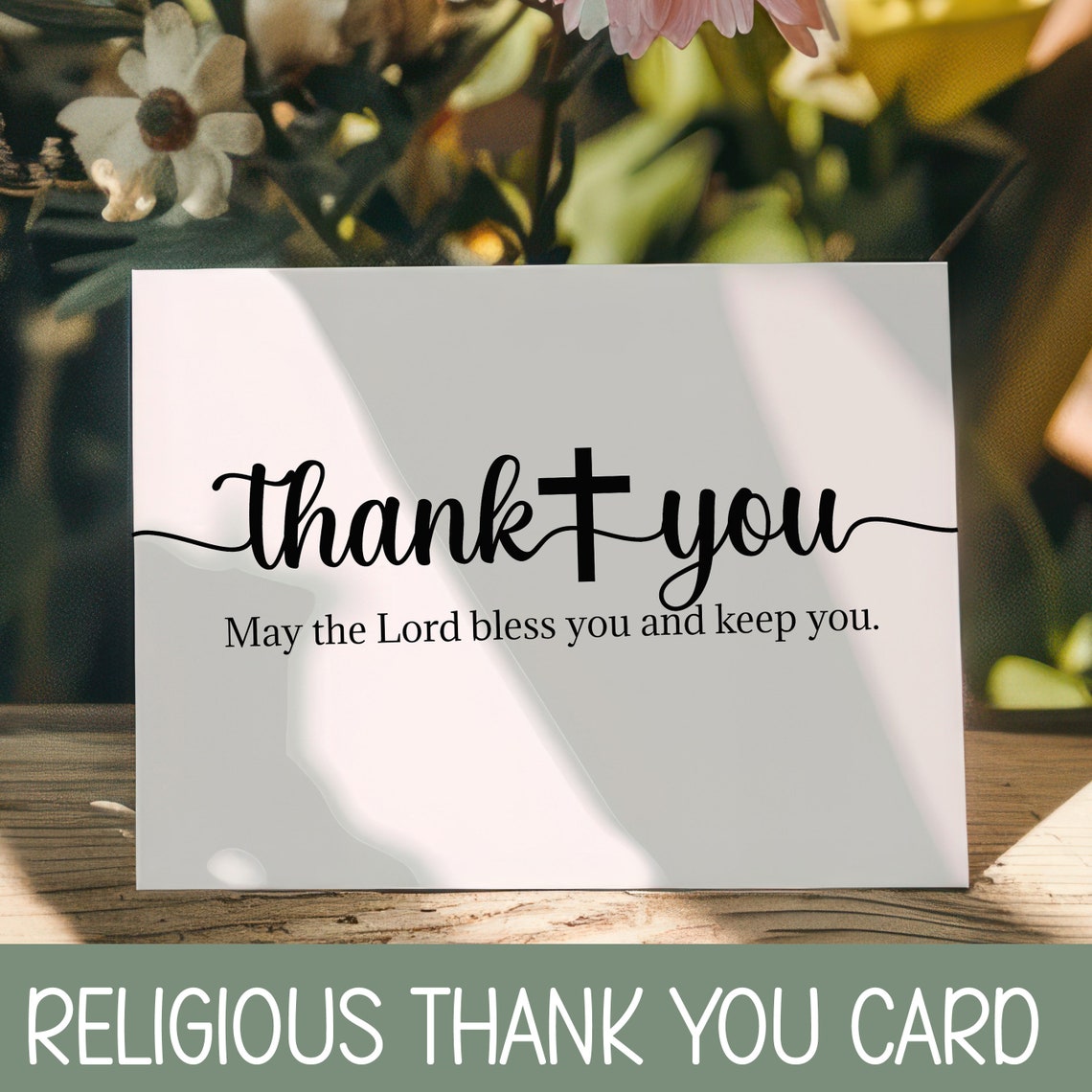 Christian Thank You Cards: Religious Scripture Sympathy Notes (digital ...