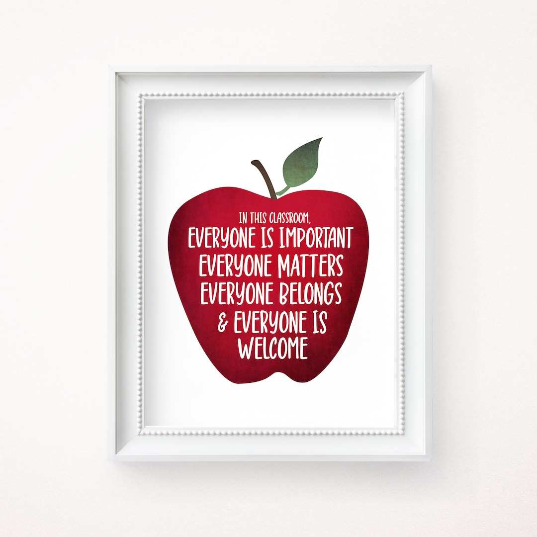 Printable Classroom Poster, Back to School Decor, Diversity Art Poster ...