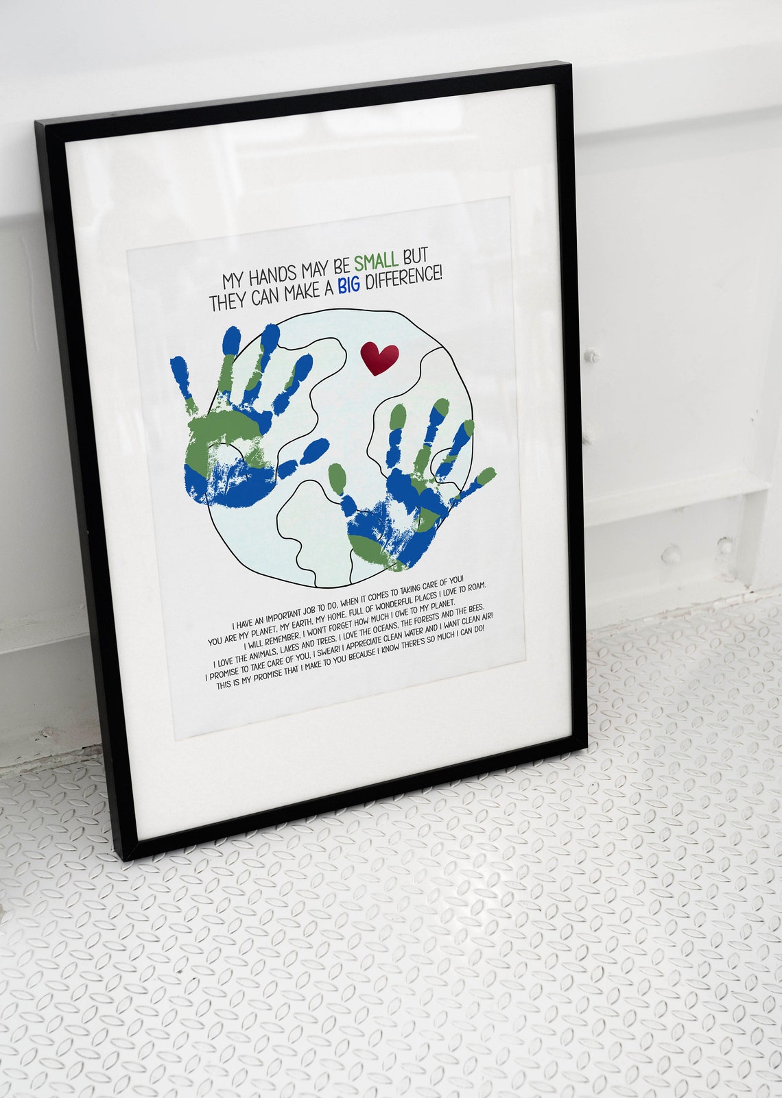 Earth Day Poem and Activity for Students DIY Handprint Craft - Etsy
