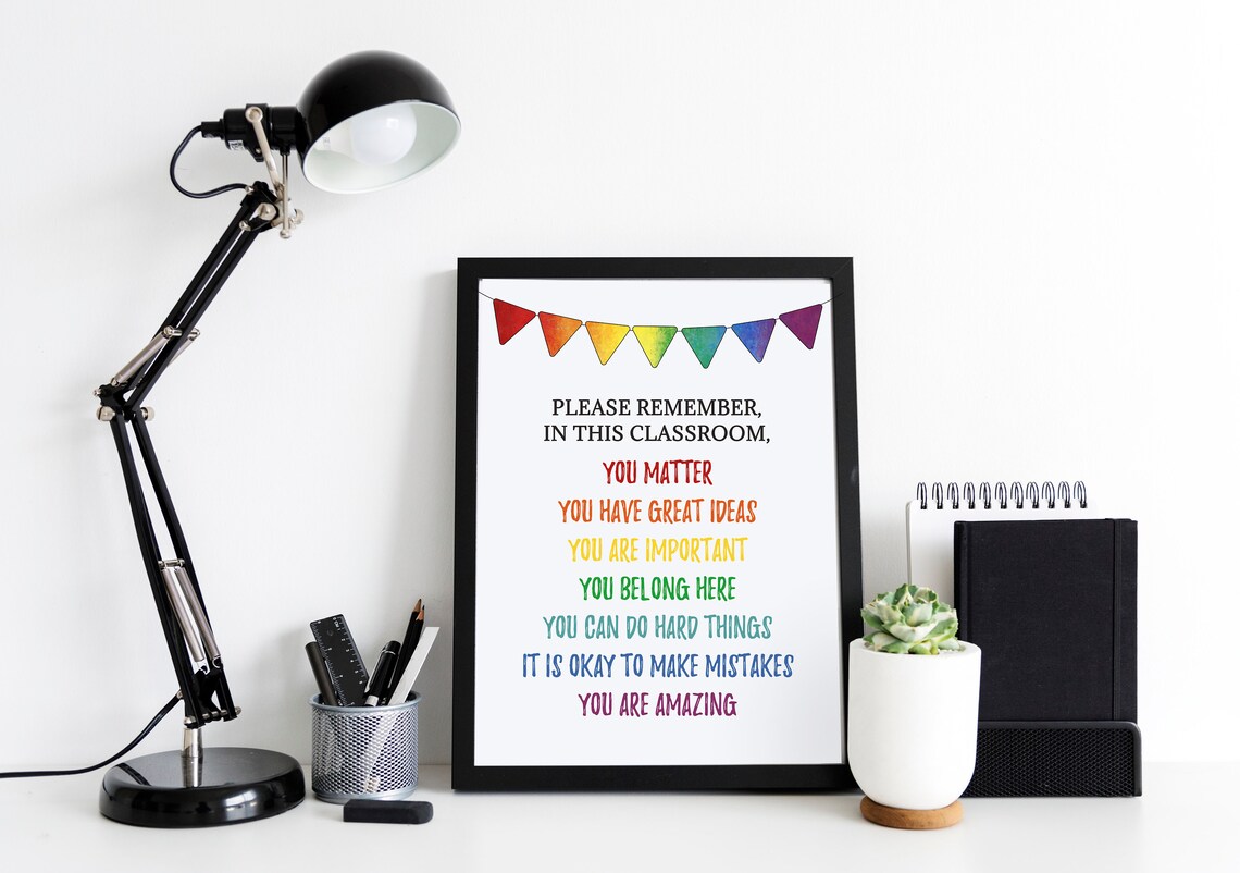 Motivational Classroom Decor Printable Sign for Teachers | Etsy