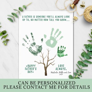 Fathers Day Handprint Gift From Daughter, Fingerprint Craft for Dad ...