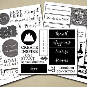 Vision Board Printables, Dream Board Words, Manifesting Planner Cards ...