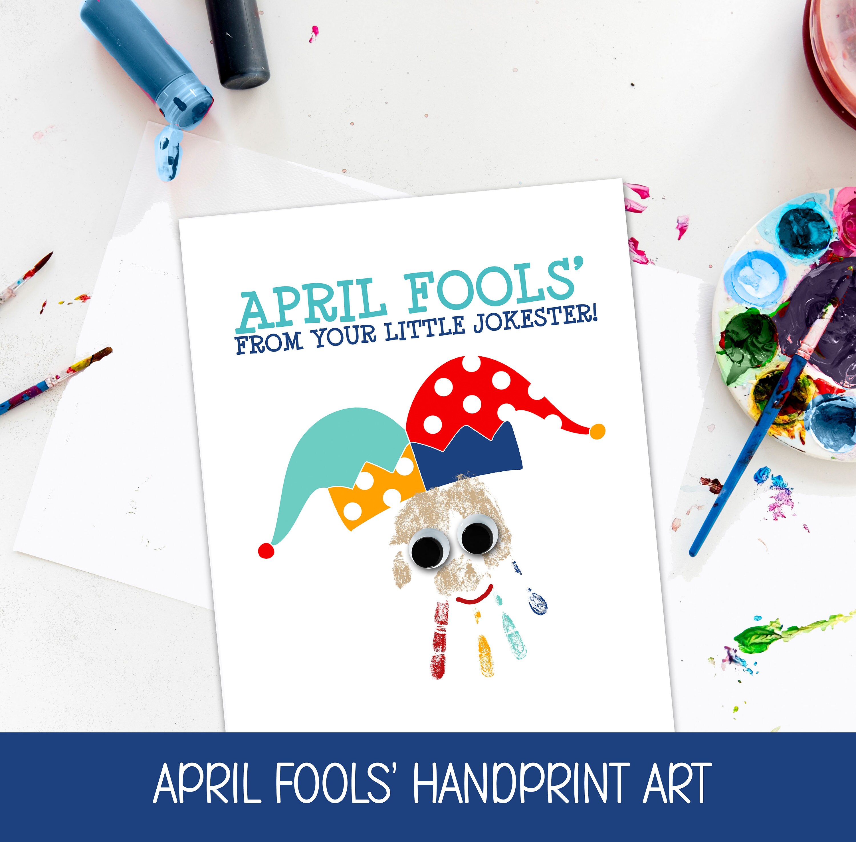 April Fools' Day Handprint Art: Jester Hat Craft (digital Download) - Etsy