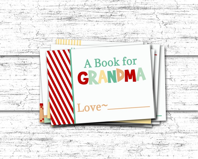 Printable Grandma Book Personalized Birthday Gift for Grandma | Etsy