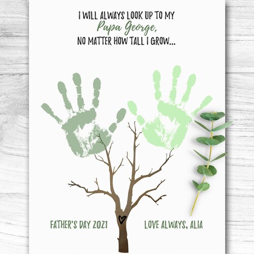 Daddy's Little Girl Handprint Print Fathers Day Gift From - Etsy Canada
